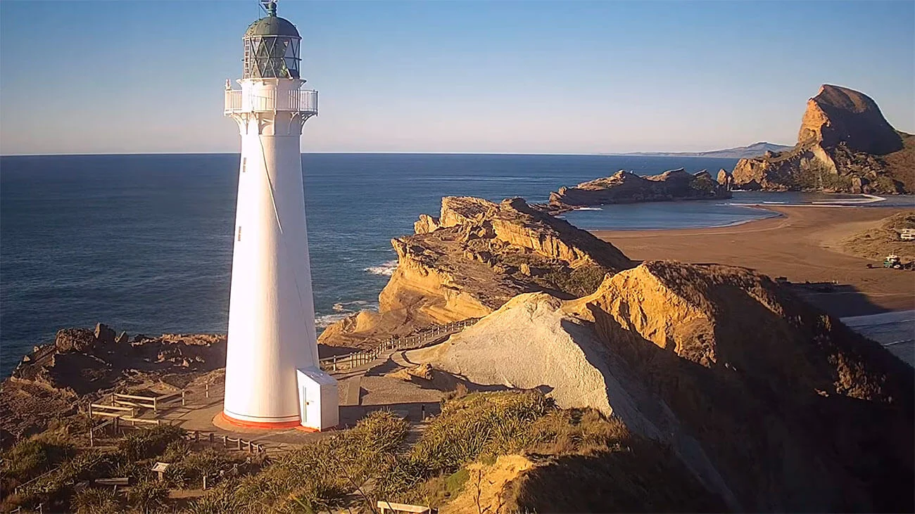 Nueva Zelanda - Faro de Castlepoint cámara web en vivo - Nueva Zelanda 🎦