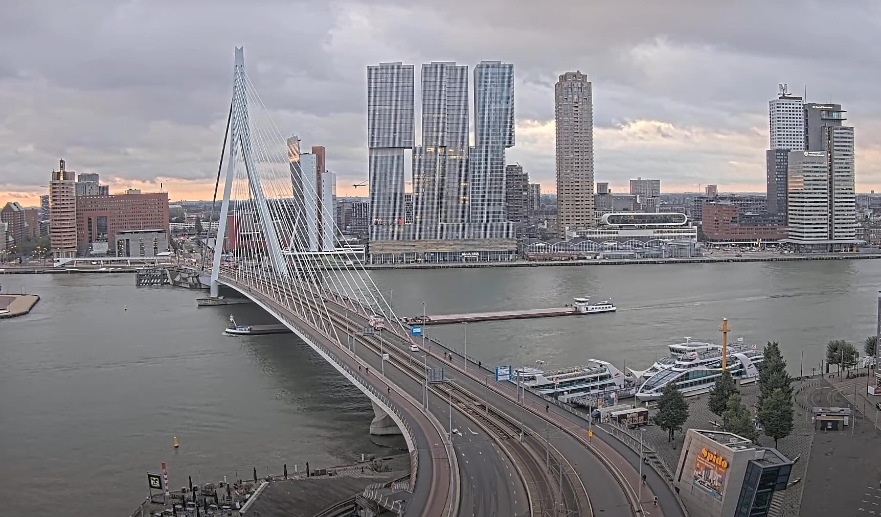 Erasmusbrug bridge Webcam - Netherlands 🎦