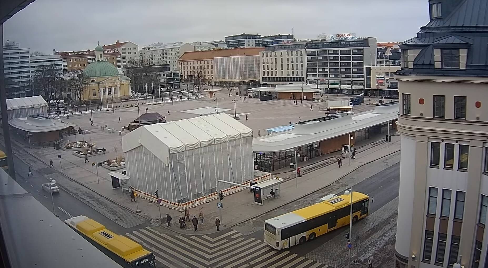 Turku market square (Kauppatori) Webcam - Finland 🎦