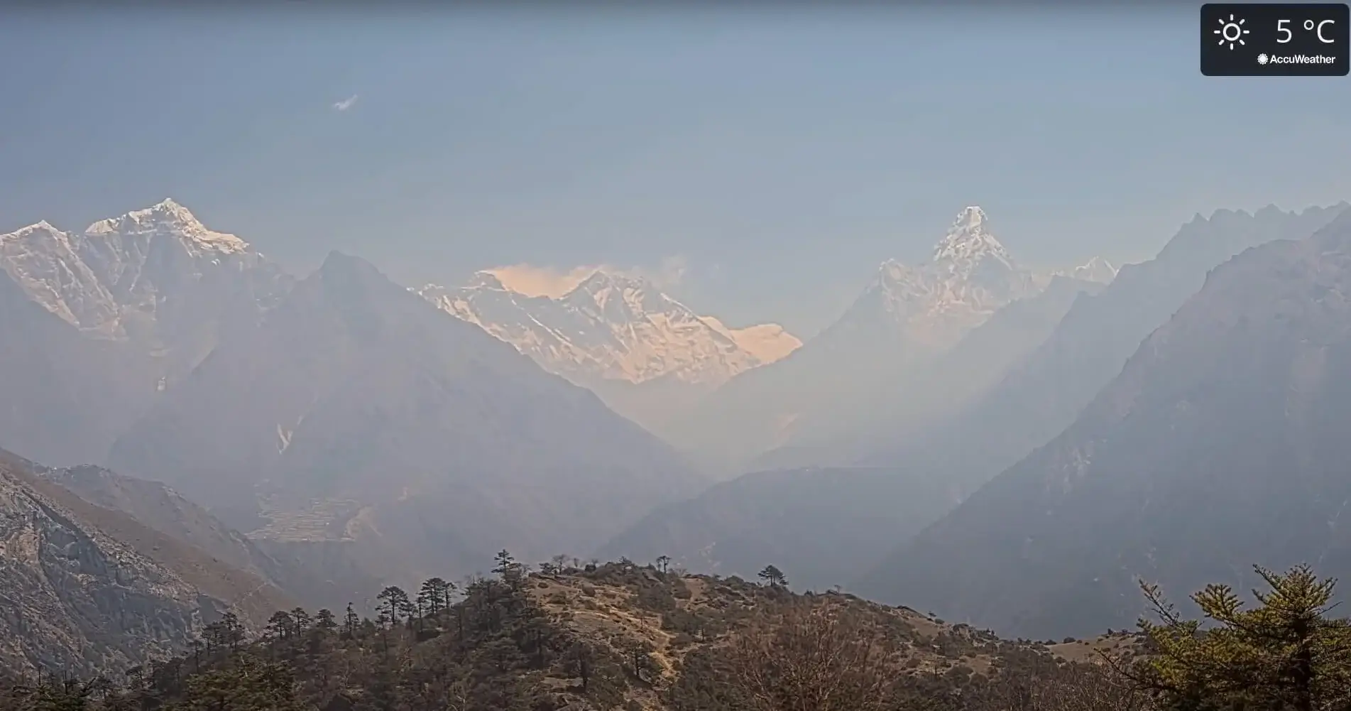 Vue de l'Everest - Webcam en direct à Népal 🎦