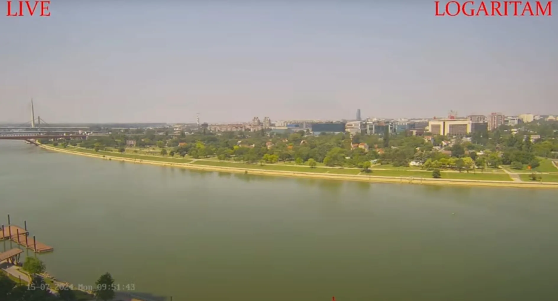 Old Sava Bridge Webcam - Serbia 🎦